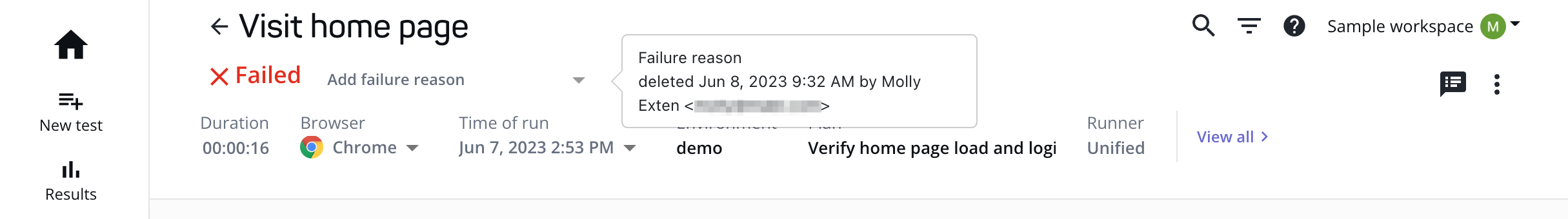 Failure reasons – mabl help