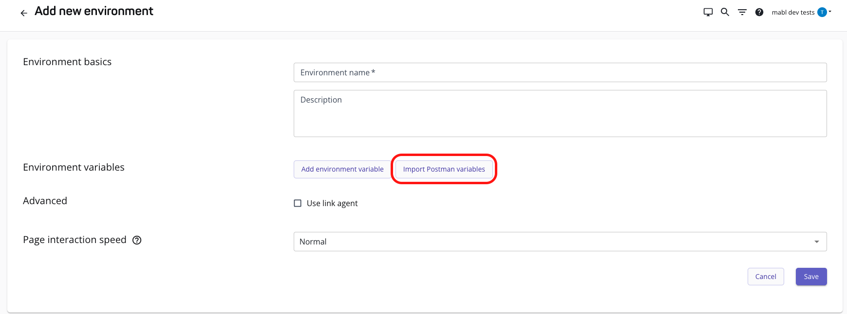 2023 12 21 Importing Postman Environment Variables Mabl Help