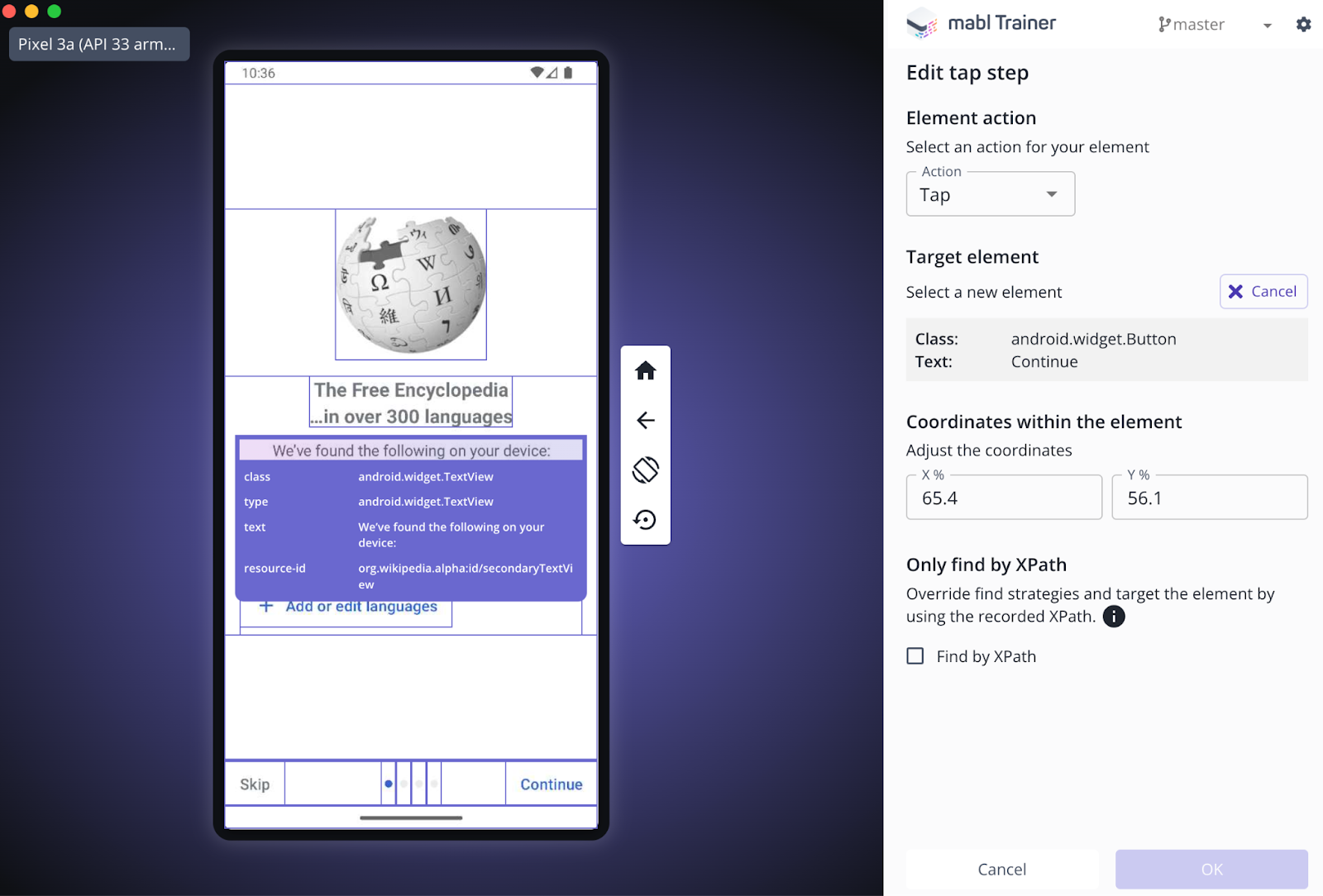 Creating reliable finds in mobile tests – mabl help