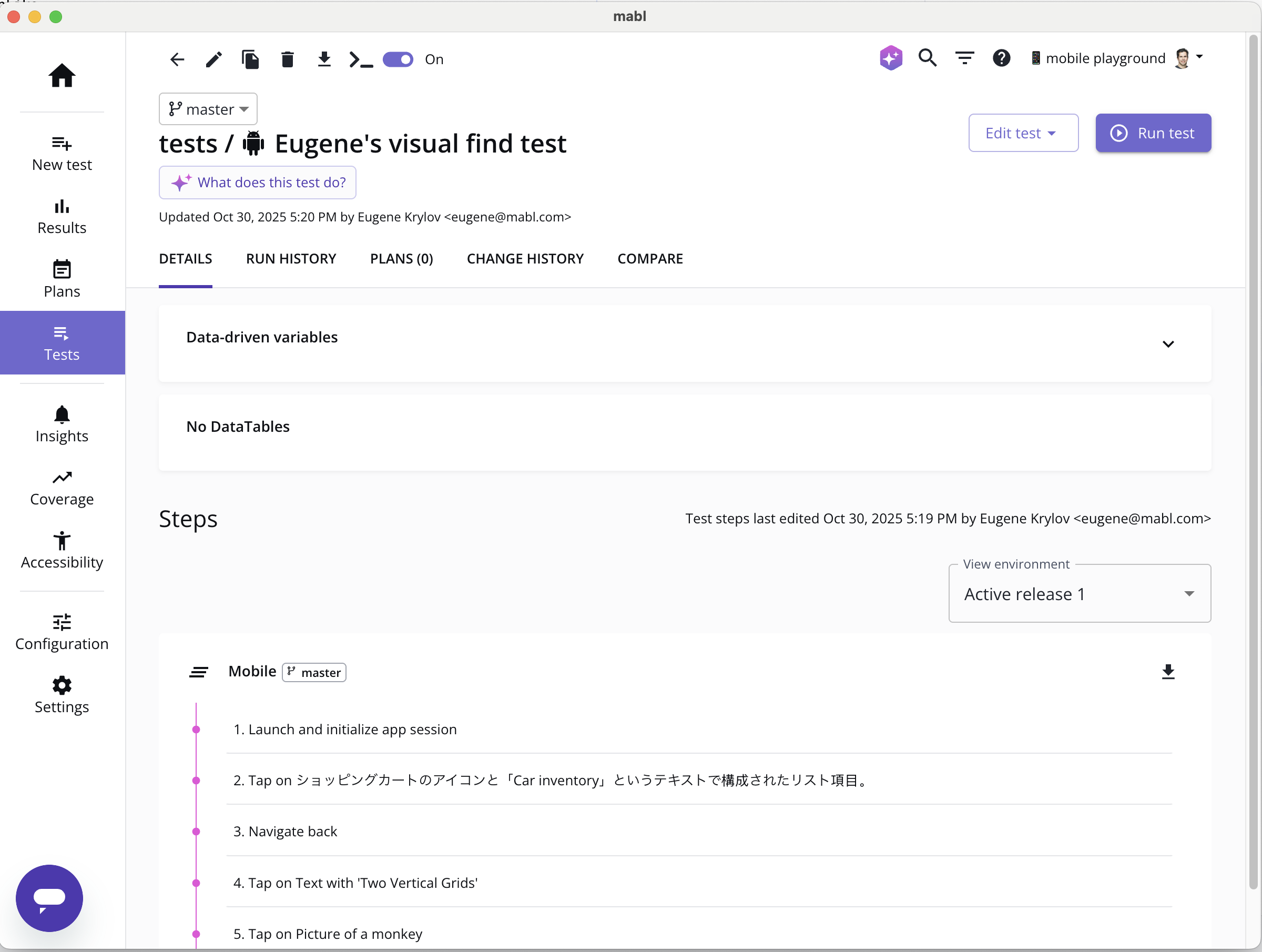 2025/11/06 - Additional languages for visual find element descriptions – mabl help