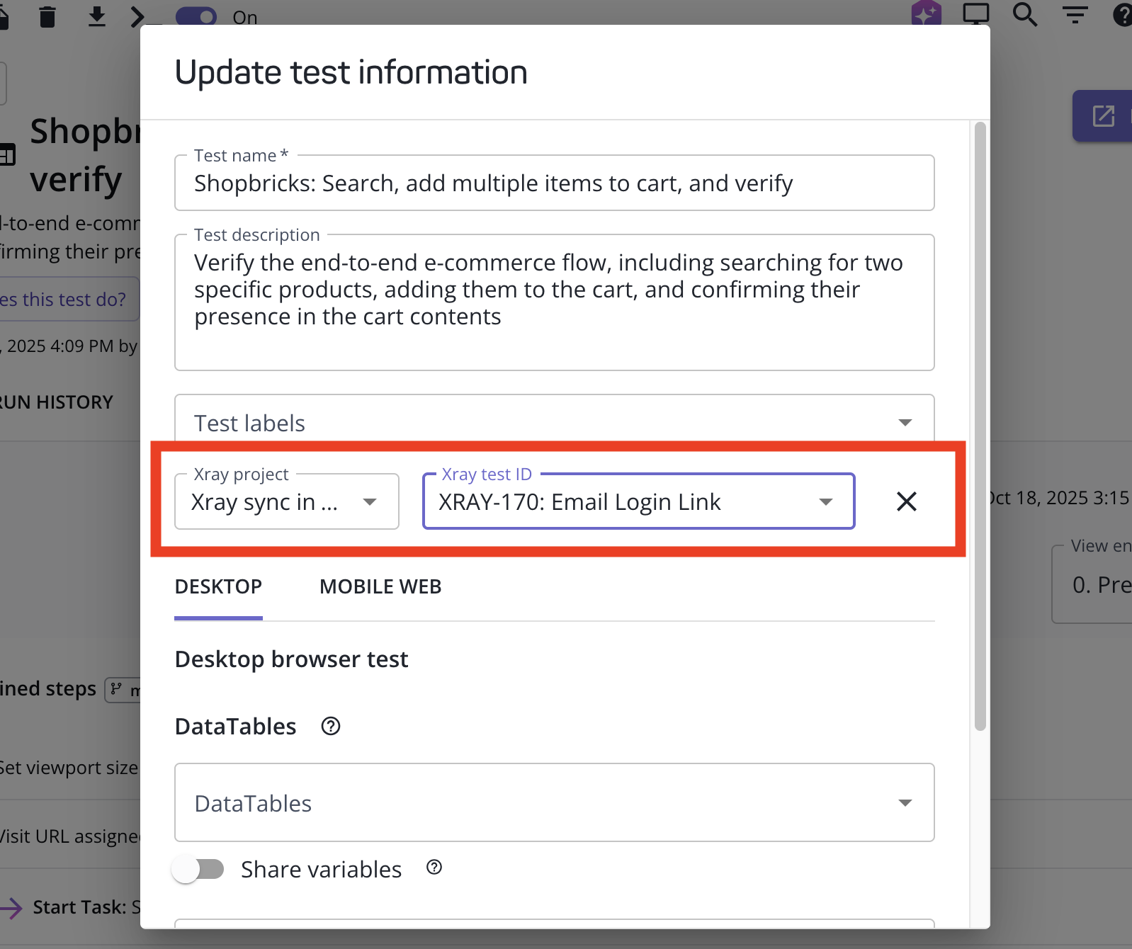 Xray results reporting – mabl help